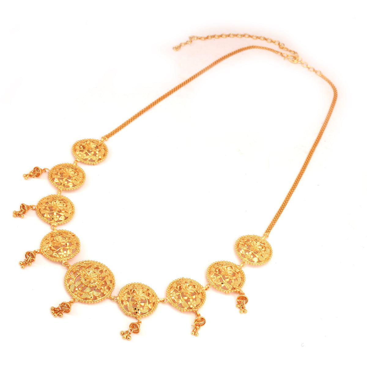 Flower Centric Pasha Motif Komor Bandhani - Waist Belt