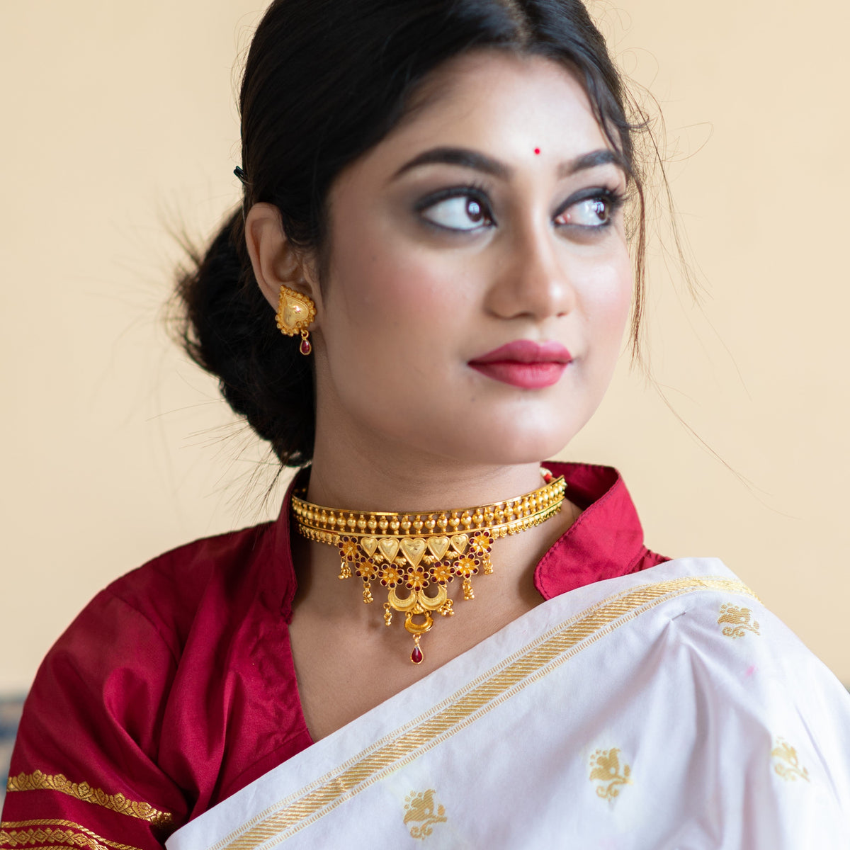 Belt Choker Set With Jhalar