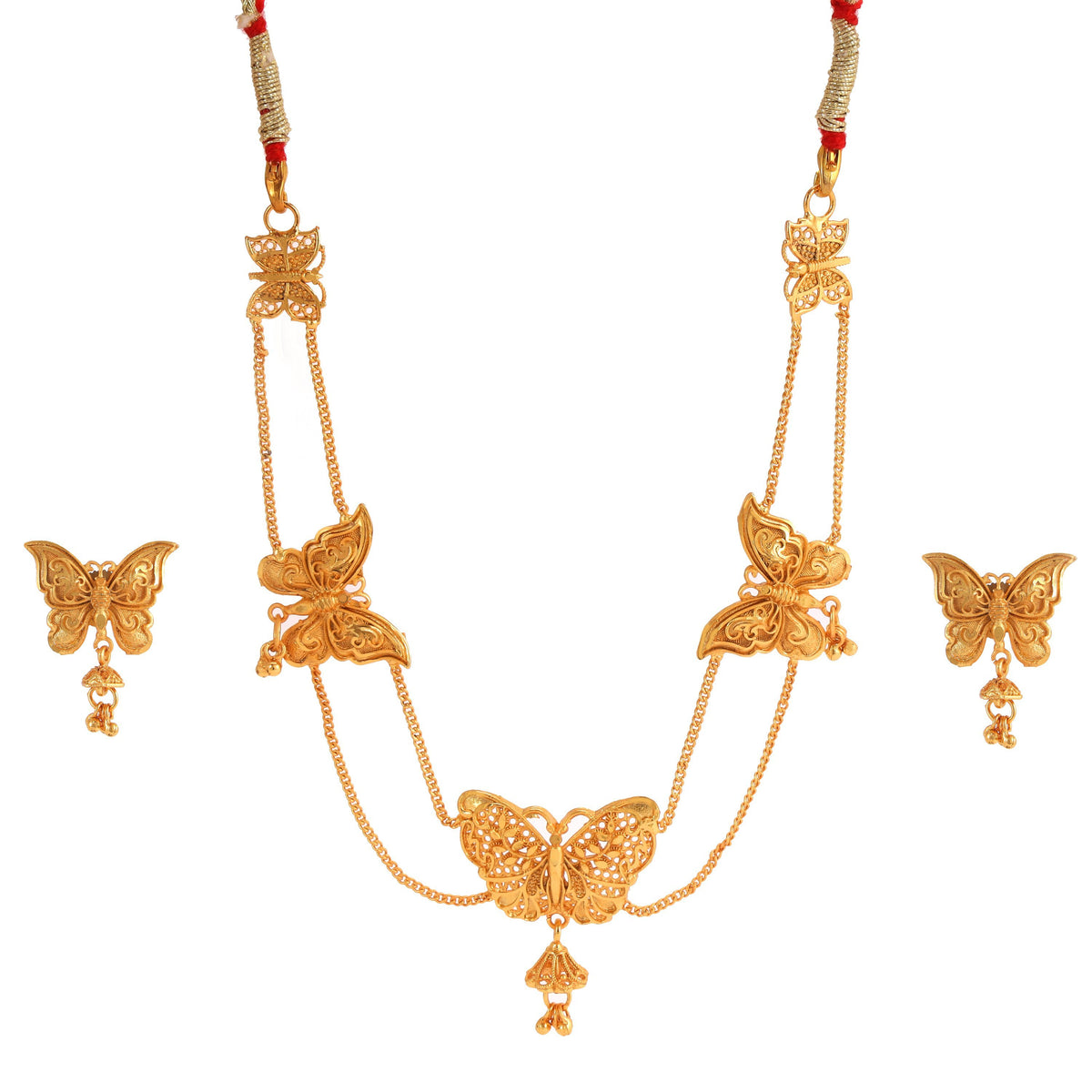 Butterfly Chain Small Necklace set