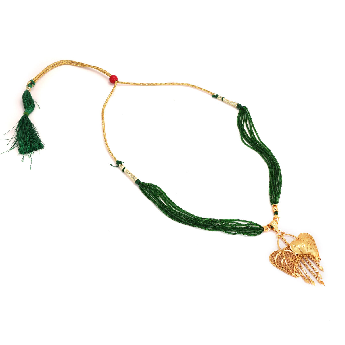 Dual Leaves Pendant Set