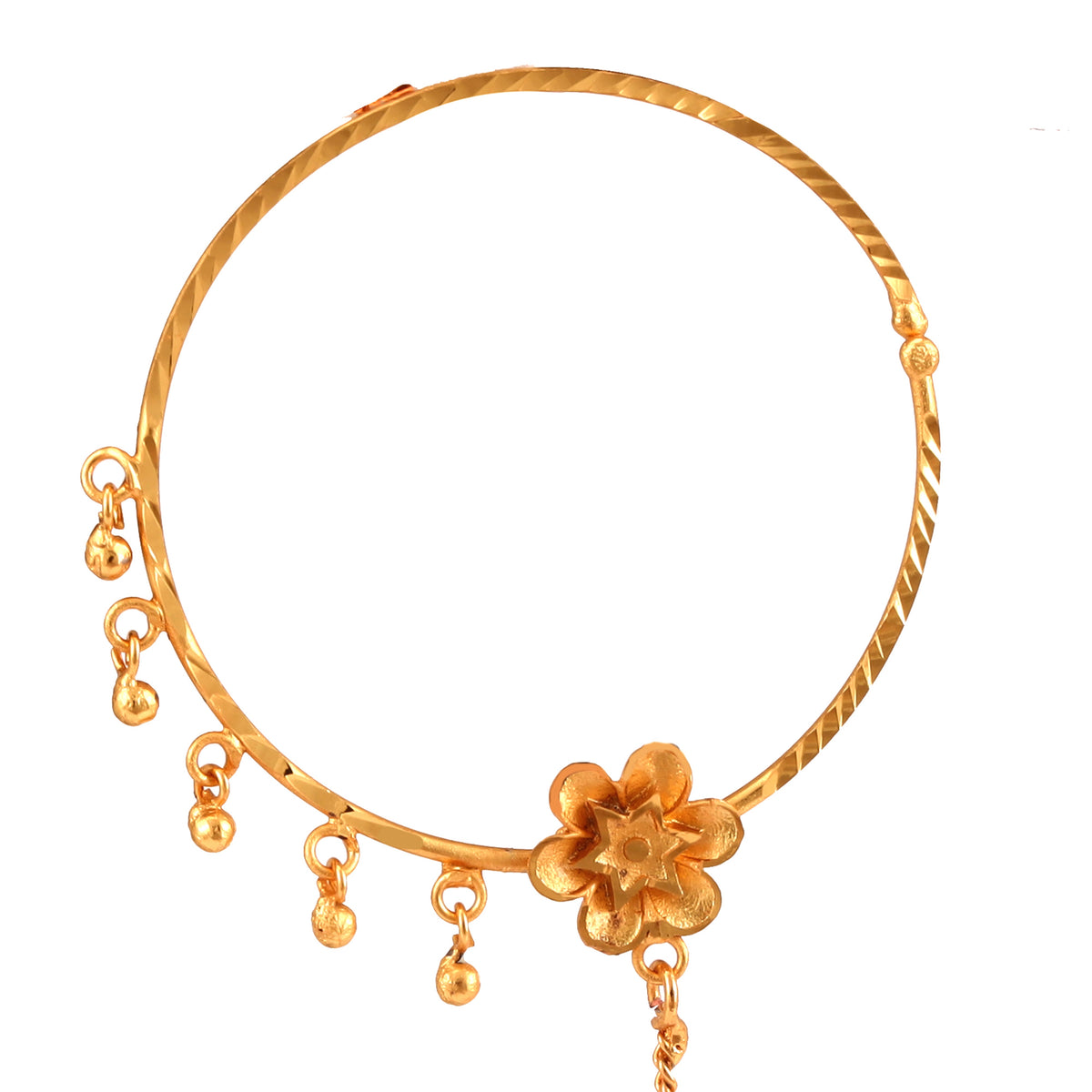 Flower Drop Nose Ring (Nath)