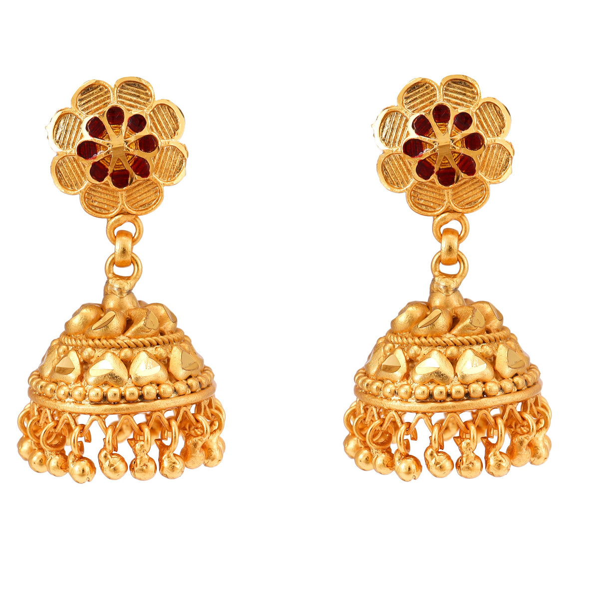 Flower Mina Small Jhumka
