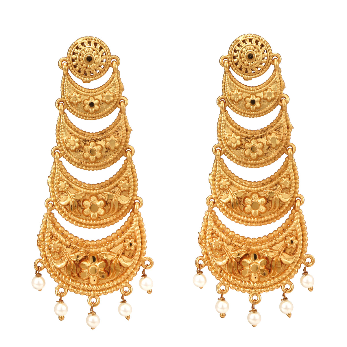 Half Chand Layered White Beaded Sitahar Set