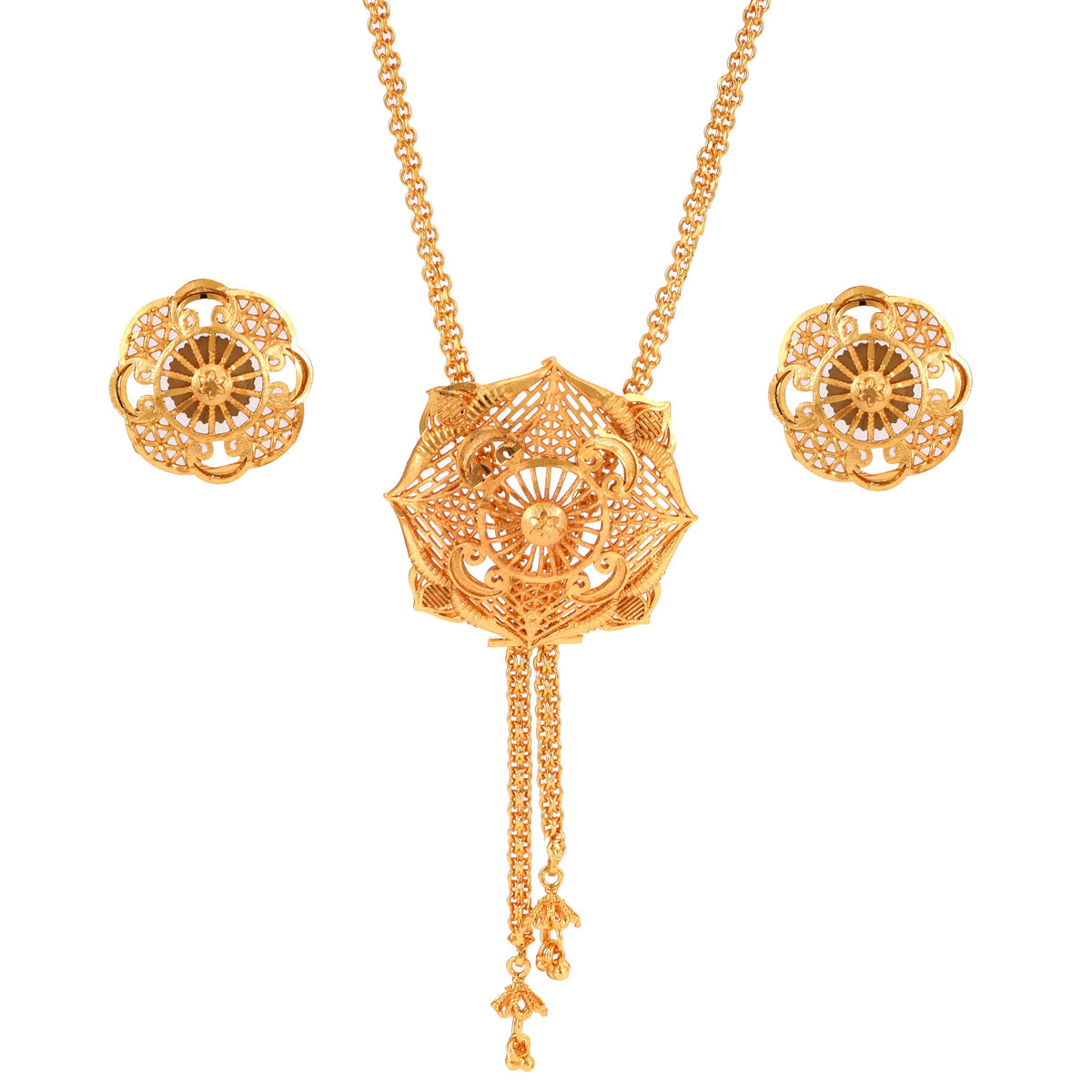 Jali Work Medium Tie Chain Set (24 Inch)