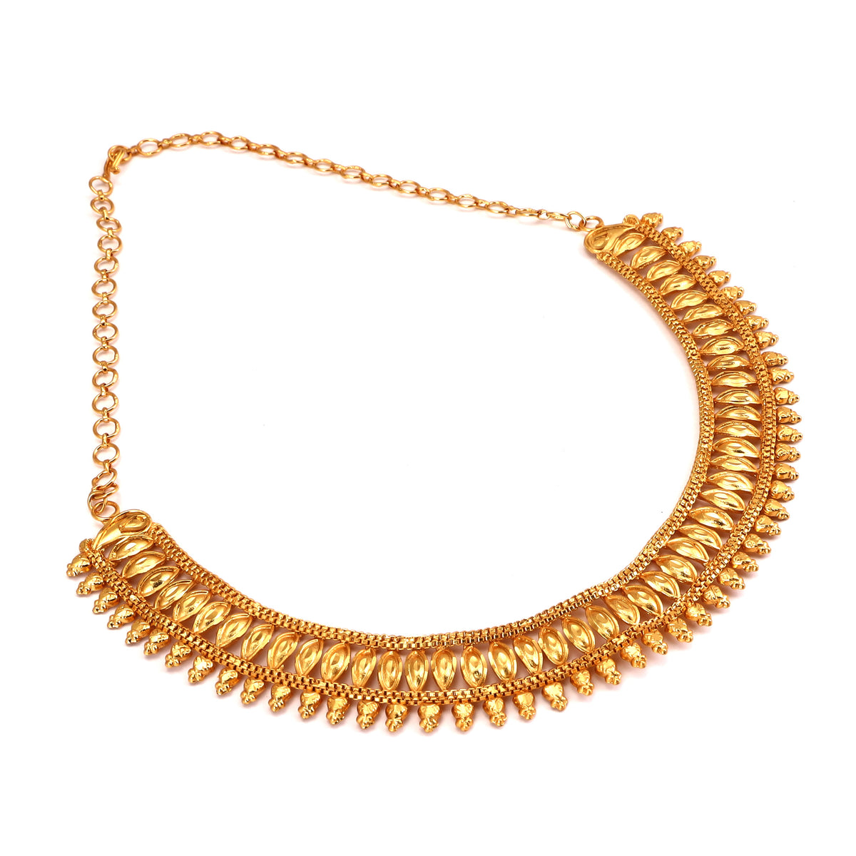 Leaf Drop Chatai Necklace Set