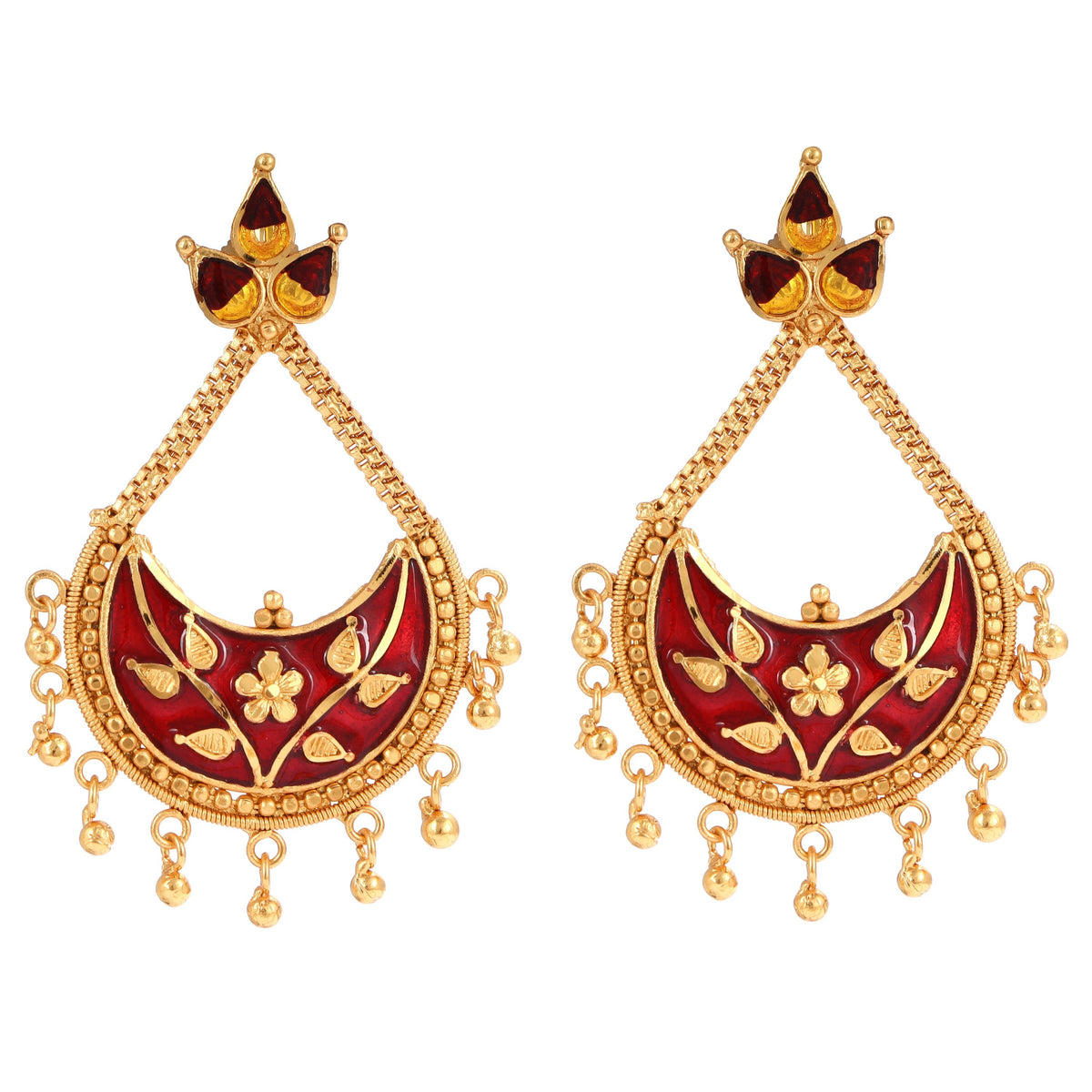 Manipuri Design Chain Locket Necklace set