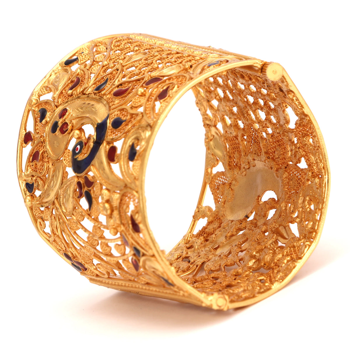 Mayuram - Peacock Motif Glass Chur- One Piece