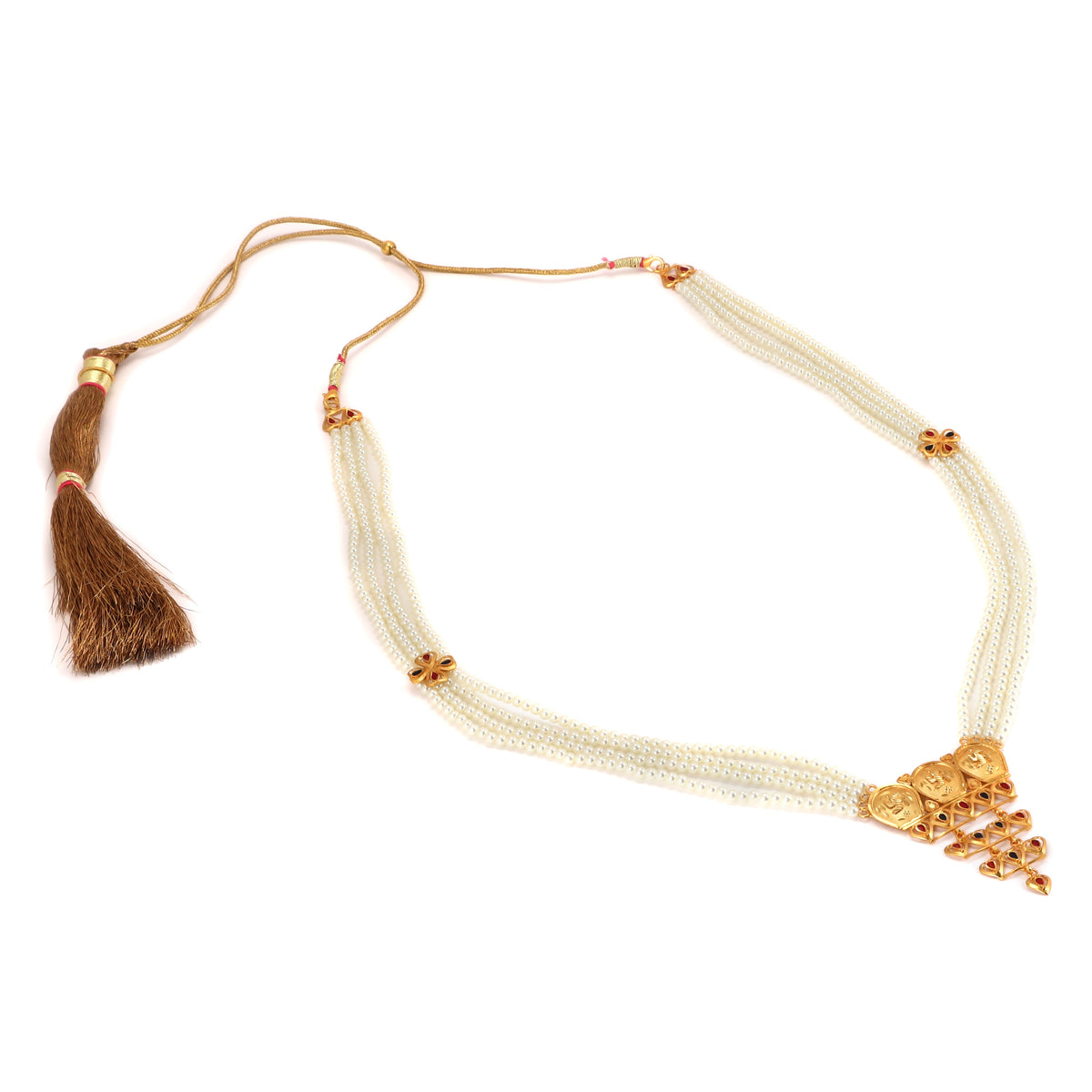 White Beaded Kulo Sitahar Set