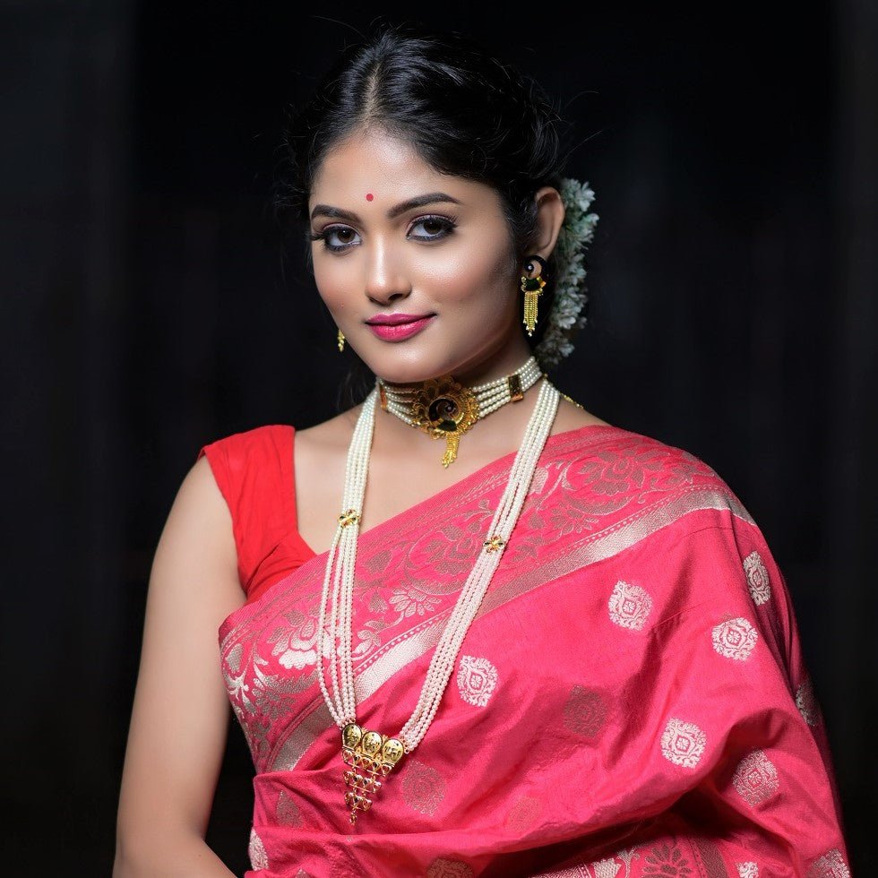 White Beaded Kulo Sitahar Set